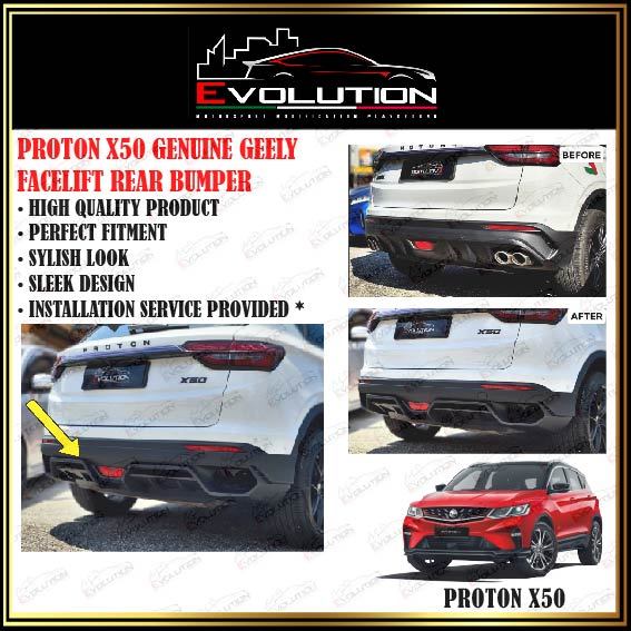 PROTON X50 GENUINE GEELY FACELIFT REAR BUMPER | Shopee Malaysia