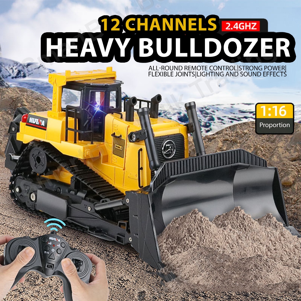 SmartBuy HUINA 1554 Track Alloy Remote Control Heavy Bulldozer | Shopee ...