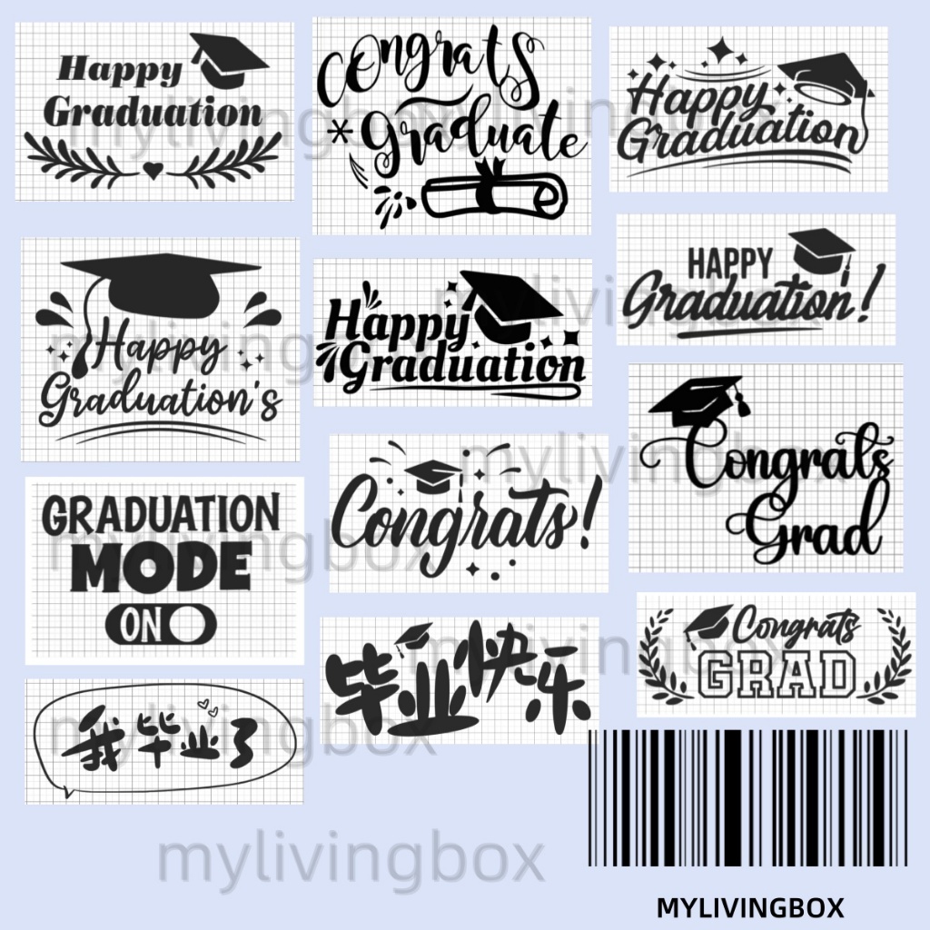 Happy Graduation Vinyl Sticker for 10 Inches Balloon | Shopee Malaysia