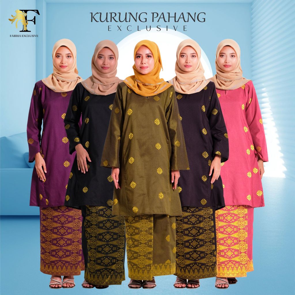 By Fabiha Exclusive | Songket Tenun Soft Cotton Kurung Pahang Bunga ...