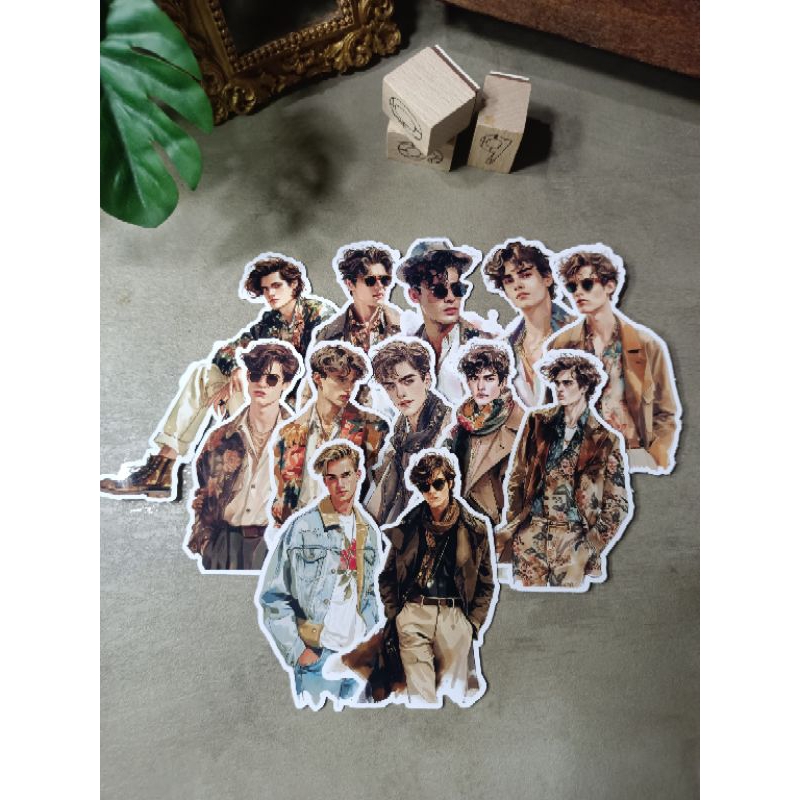Spring Fashion Men Sticker (150 gsm Glossy Photo Paper Sticker ...