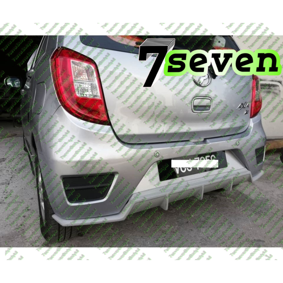 Perodua Axia 2017 Rear Diffuser V-Lip Takero (2K Paint) | Shopee Malaysia