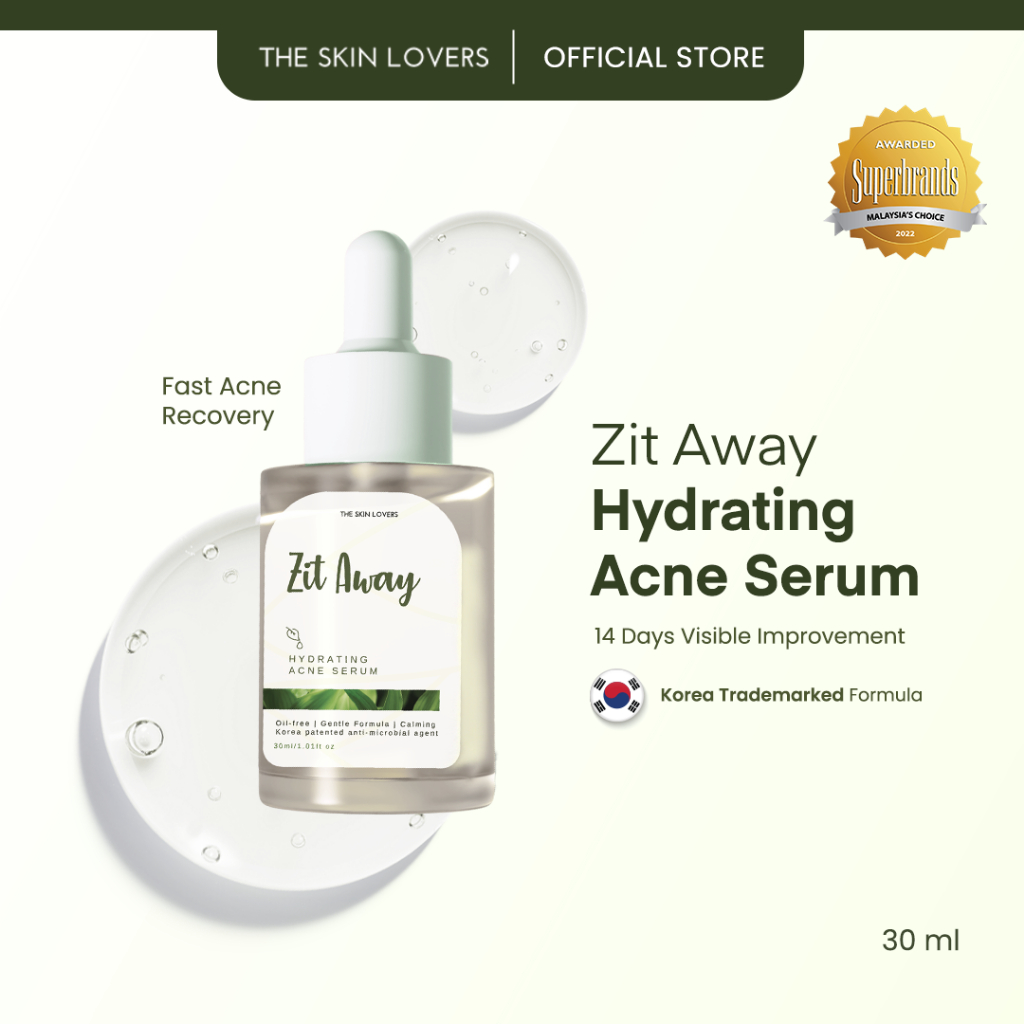 The Skin Lovers Zit Away Hydrating Acne Serum (30ml) [Anti Acne, Acne ...