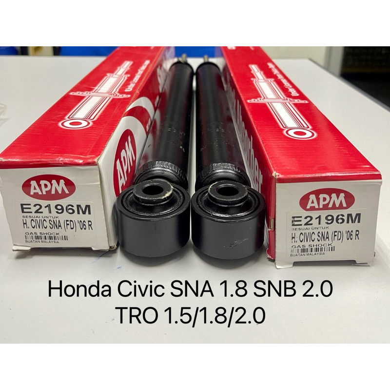 APM Honda Civic SNA 1.8/2.0 07’ gas shock absorber rear set | Shopee ...