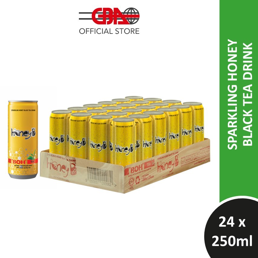 [Carton] HoneyB Sparkling Honey Black Tea Drink 250mlx24 | Shopee Malaysia