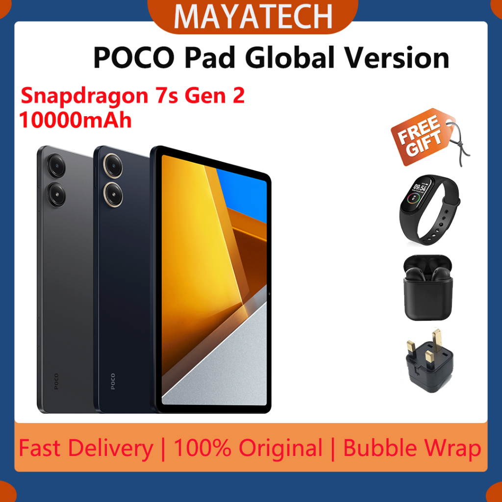 POCO Pad Global Version 12.1'' 2.5K Display Tablet Snapdragon 7s Gen 2 ...