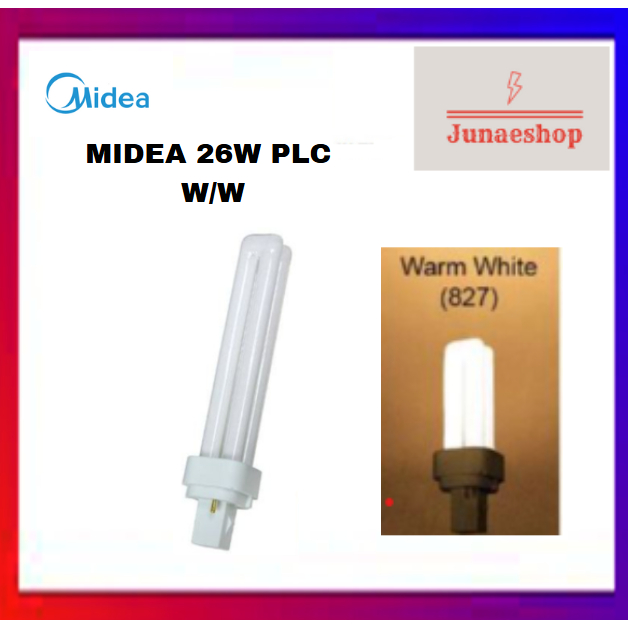Midea / OSRAM DULUX D PLC G24d 2 PIN 26W/827 26W/840BULB (WARM WHITE ...