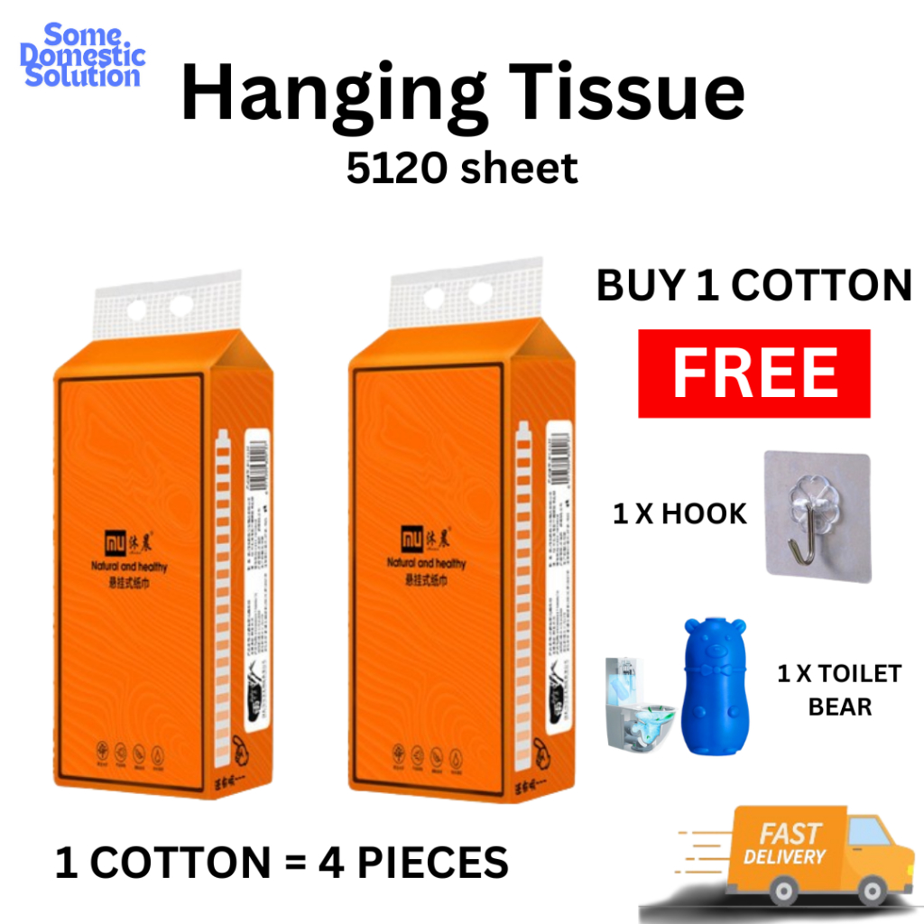 Hanging Tissue 5120 Sheet Facial Tissue Soft pack baby Tissue Paper 4 ...