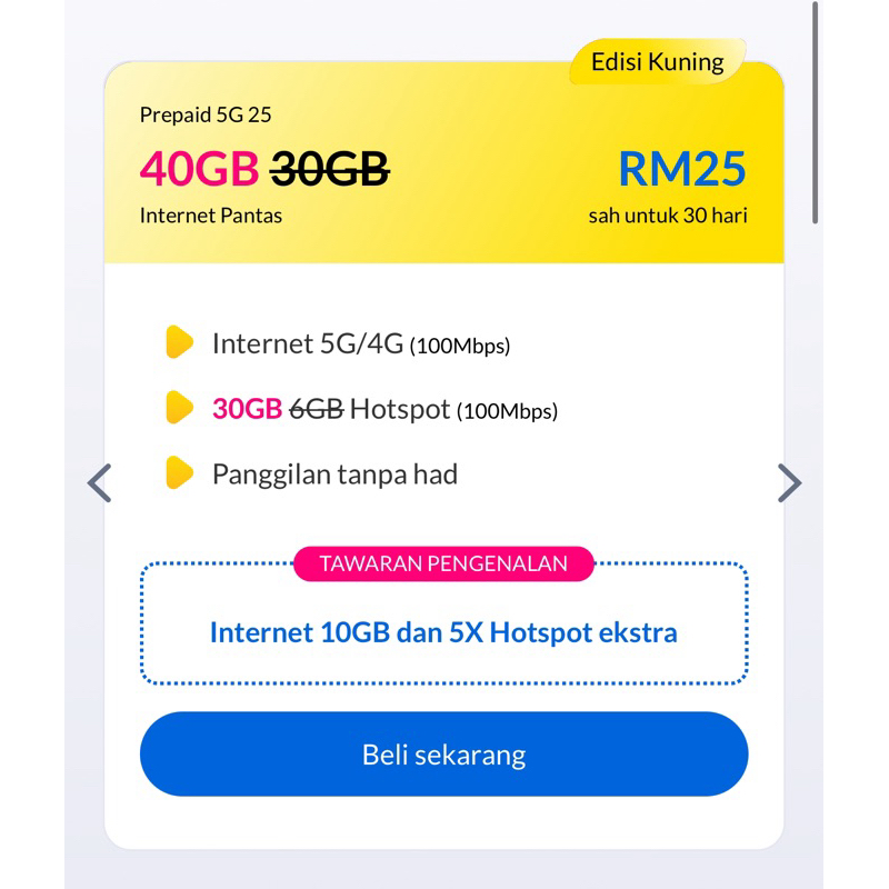 DIGI Prepaid 5G CelcomDigi Prepaid Edisi Kuning Prepaid 5G 25 39 | Shopee Malaysia