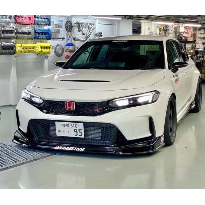 Honda Civic FE Convert FL5 Type R Bumper Diffuser Spoon V2 Front Lip Lips Front Difusser -Glossy ...