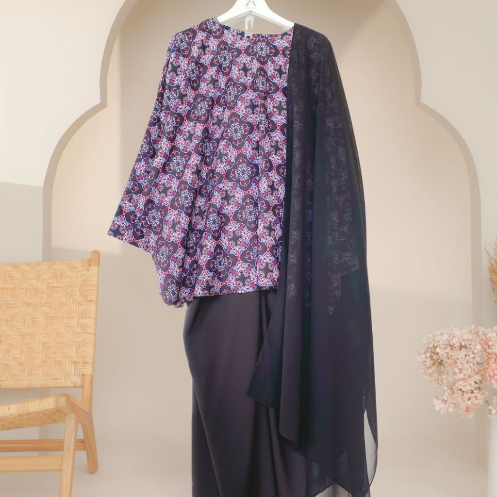 ZOE ARISSA Baju Kurung Moden Raya 2024 Calista Pario Dress Baiduri ...