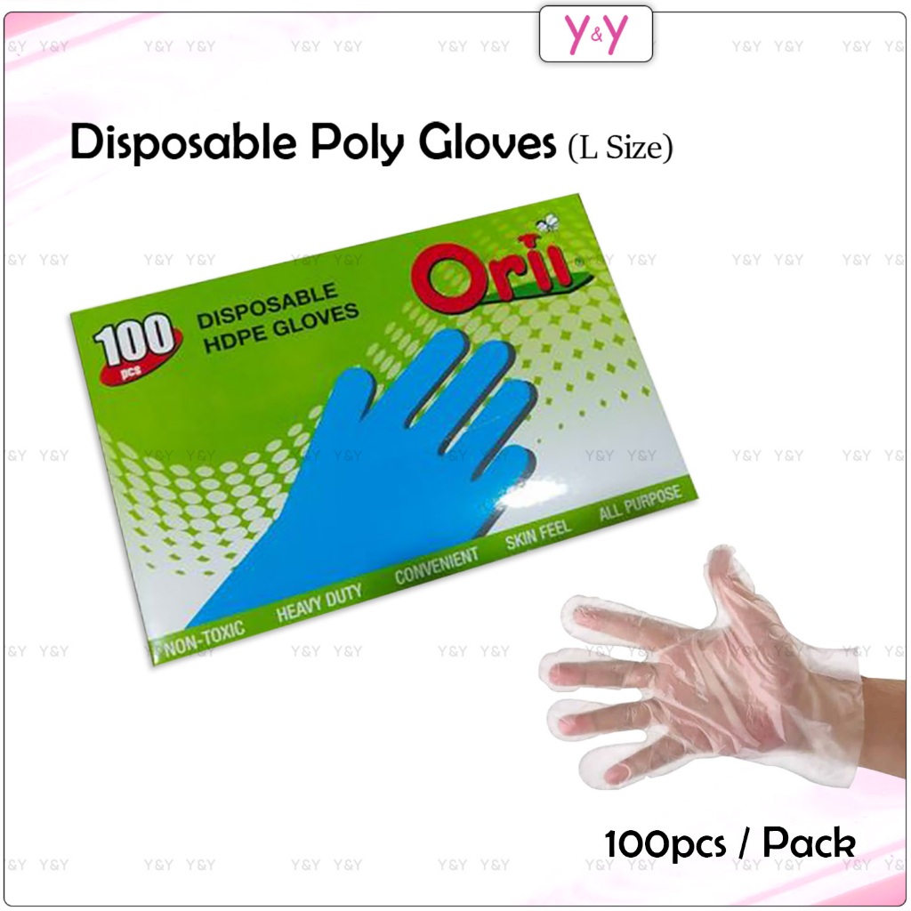 [Value Buy][High Quality] 100pcs Oril Disposable Poly Glove / Sarung ...