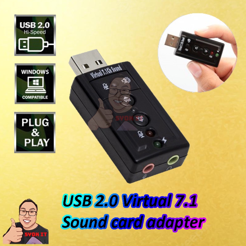#1157 External USB Mini Portable Sound Card 3.5mm Jack For Laptop PC ...