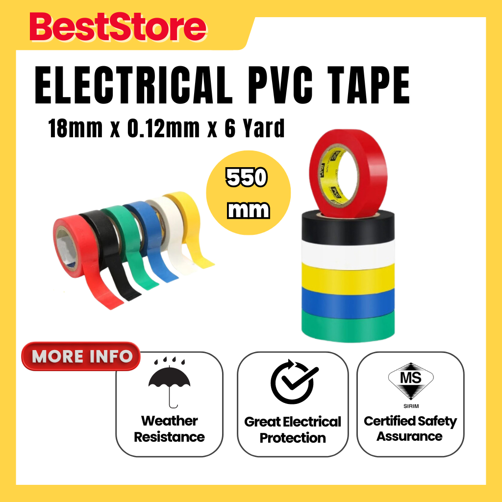 Insulation PVC Electrical Tape adhesive Electric Insulating Black Tape ...