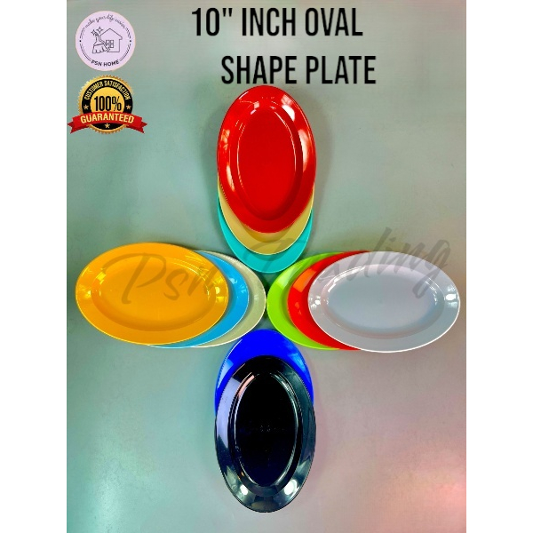 SWEET HOME 10" inch Oval Shape Plate/ Pinggan Bujur Plastik (1 Set 6pcs ...