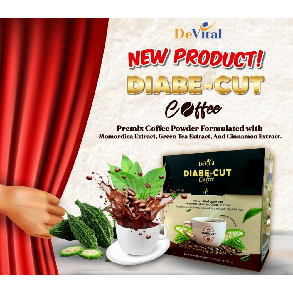 (DIABETIC) DEVITAL DIABE-CUT COFFEE 10 SACHET X 25G EXP : 04/2026 ...