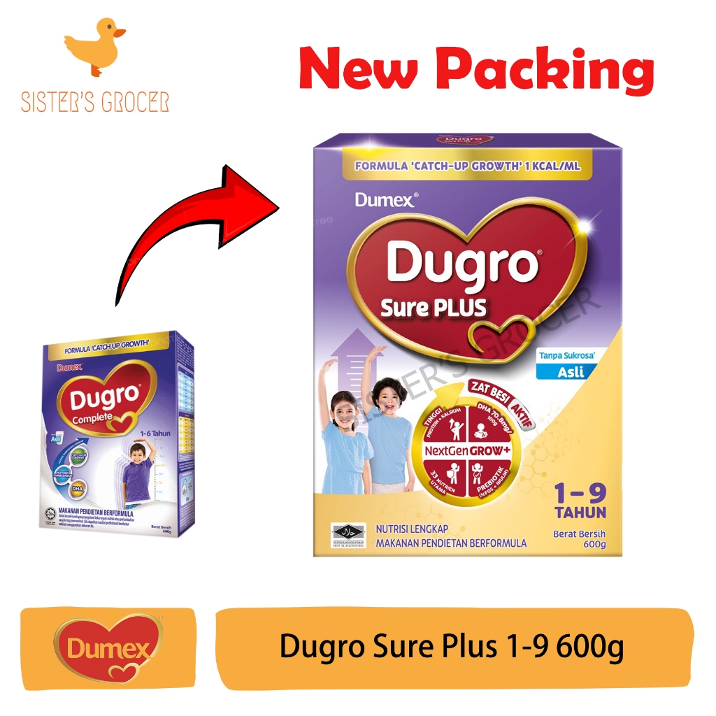 Dumex Dugro Sure Plus 1-9yrs 600g (New Packing) | Shopee Malaysia