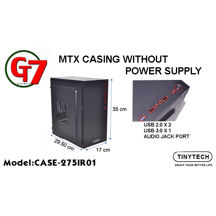 TINYTECH MTX CASING WITHOUT POWER SUPPLY (CASE-275IR01) | Shopee Malaysia