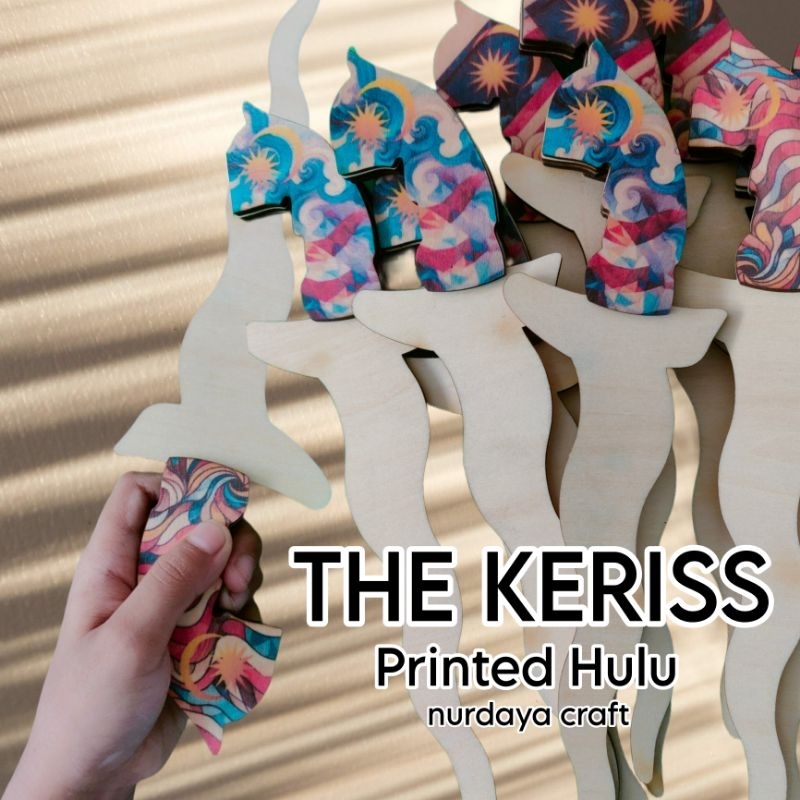 Replika Keris Aksesori Merdeka Keris Kayu Hulu Printed | Shopee Malaysia