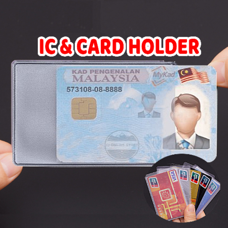 Waterproof Thick Transparent TNG myKAD ATM Debit Credit Identity Card ID IC Holder Simpanan Kad ...