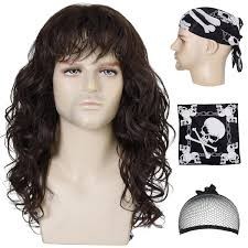 Malaysia stok rock wig rambut palsu rock afro wig mullet wig rambut ...