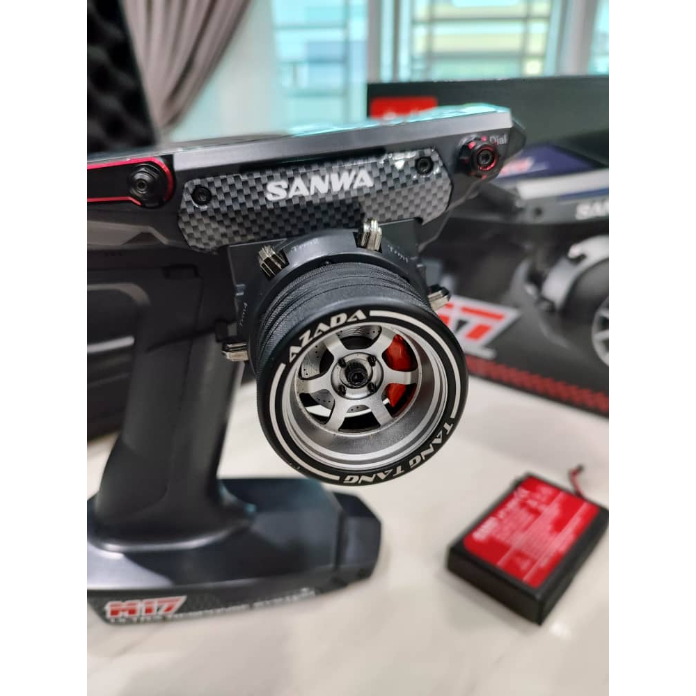 Azada Transmitter Aluminum Steering Wheel for SANWA M17 M12 MT4 MT44 ...