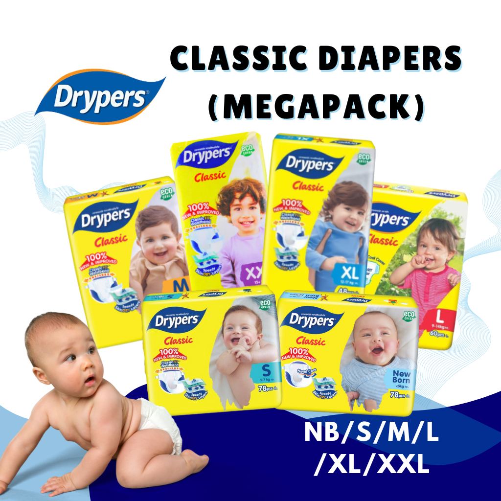 DRYPERS CLASSIC / BABY DIAPERS MEGAPACK | Shopee Malaysia