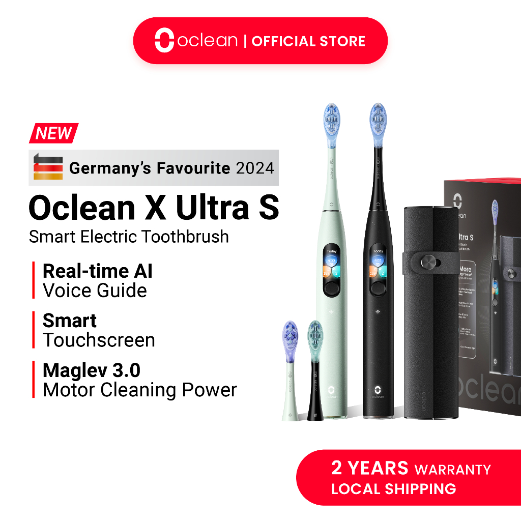 [NEW] Oclean X Ultra S WiFi Smart Electric Toothbrush | AI Voice Guidance | Smart Touchscreen ...