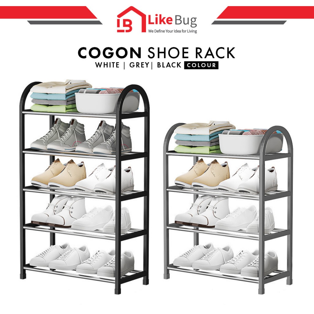 ⚡️LIKE BUG⚡️COGON 4 / 5 Tiers Shoe Rack Shoes Storage Organizer Racks ...