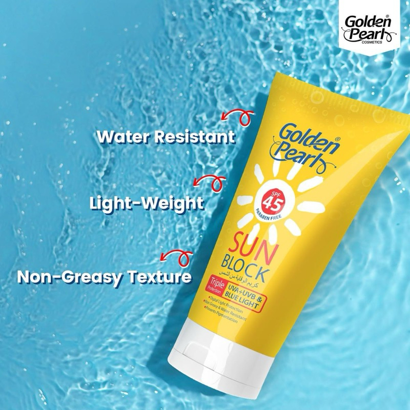 Golden Pearl Sun Block Spf45 Triple Protection | Shopee Malaysia