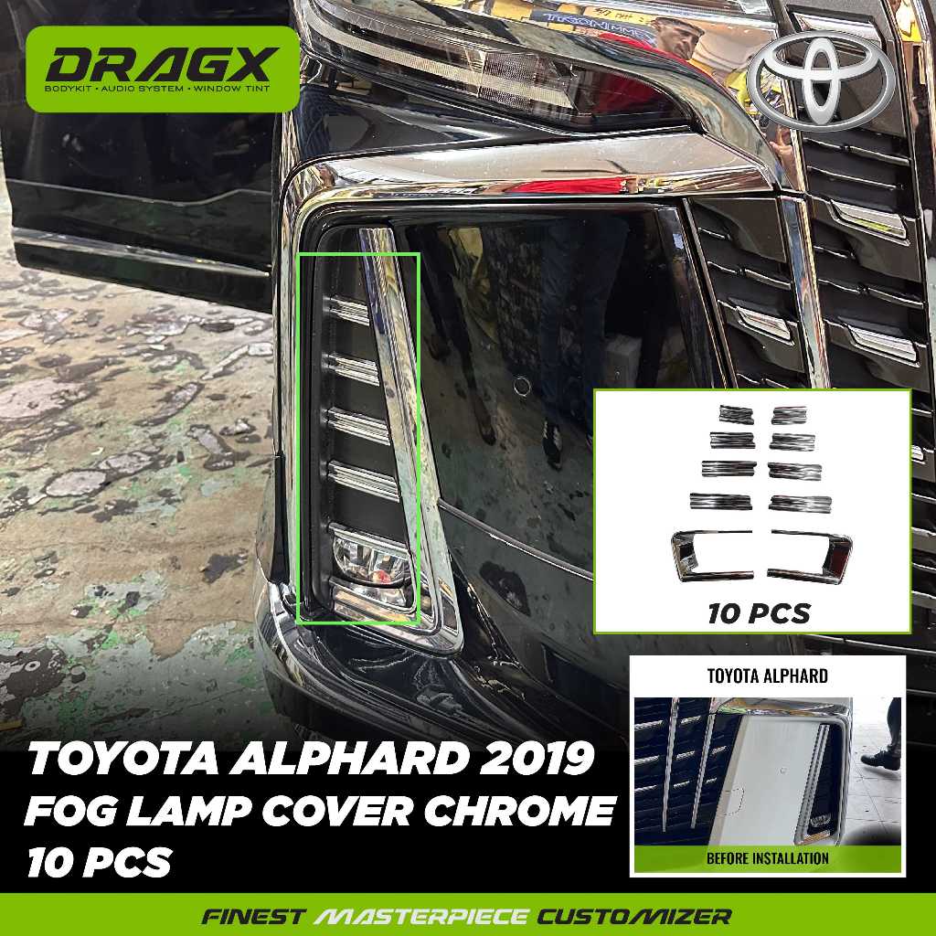 🔥READY STOCK 🔥TOYOTA ALPHARD 2019 FOG LAMP CHROME COVER 10PCS | Shopee ...