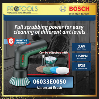 BOSCH 3.6V CORDLESS UNIVERSAL BRUSH | MULTIPURPOSE SCRUBBING CLEANING ...