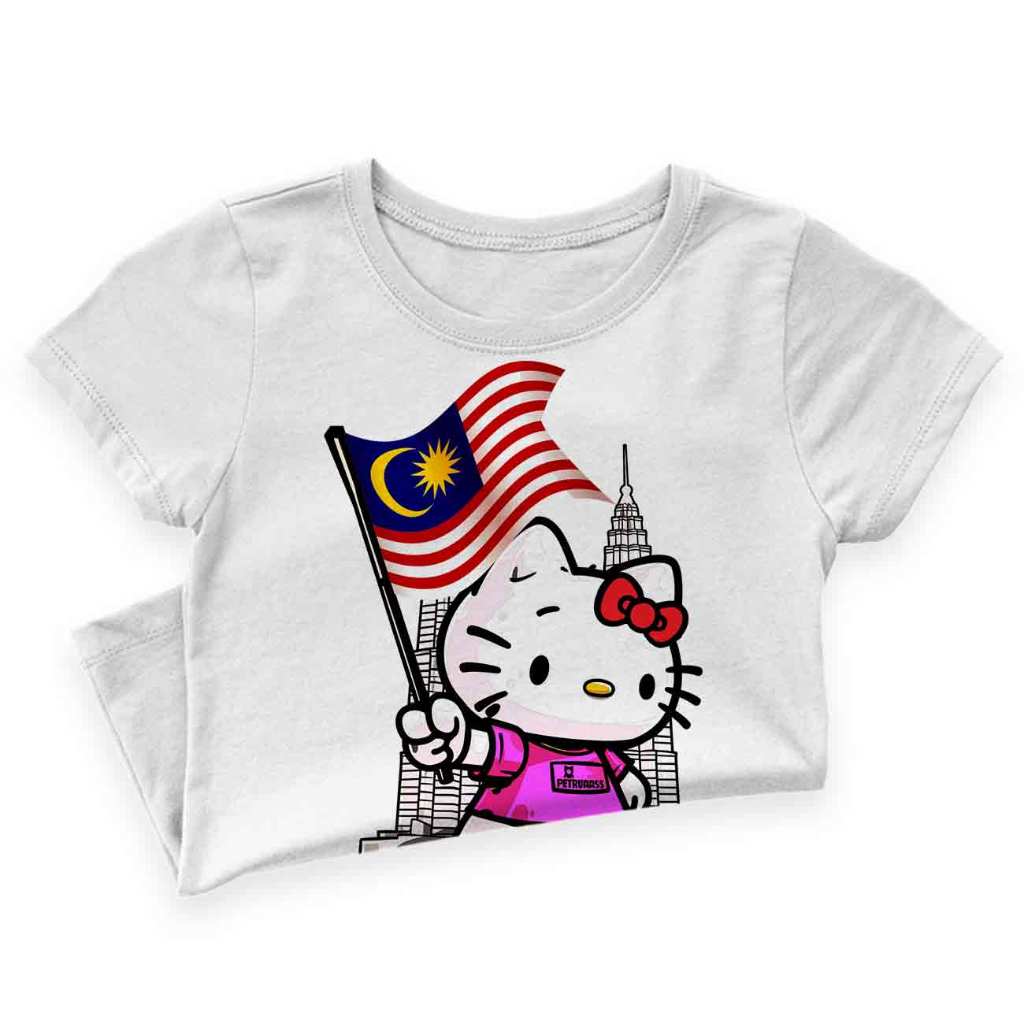 Hello Kitty Malaysia Merdeka Kid Cotton T Shirt Independent Gemilang ...