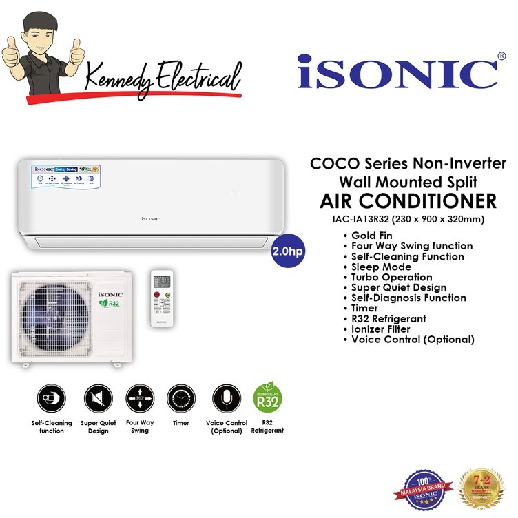 Isonic 2.0HP COCO Series Non-Inverter Wall Mounted Split AIR ...