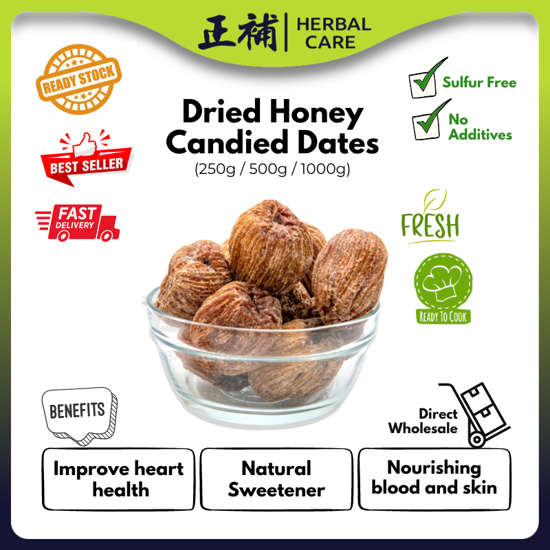 Dried Honey Candied Dates 徽州金丝蜜枣 Kurma Manisan Madu Kering (Original ...