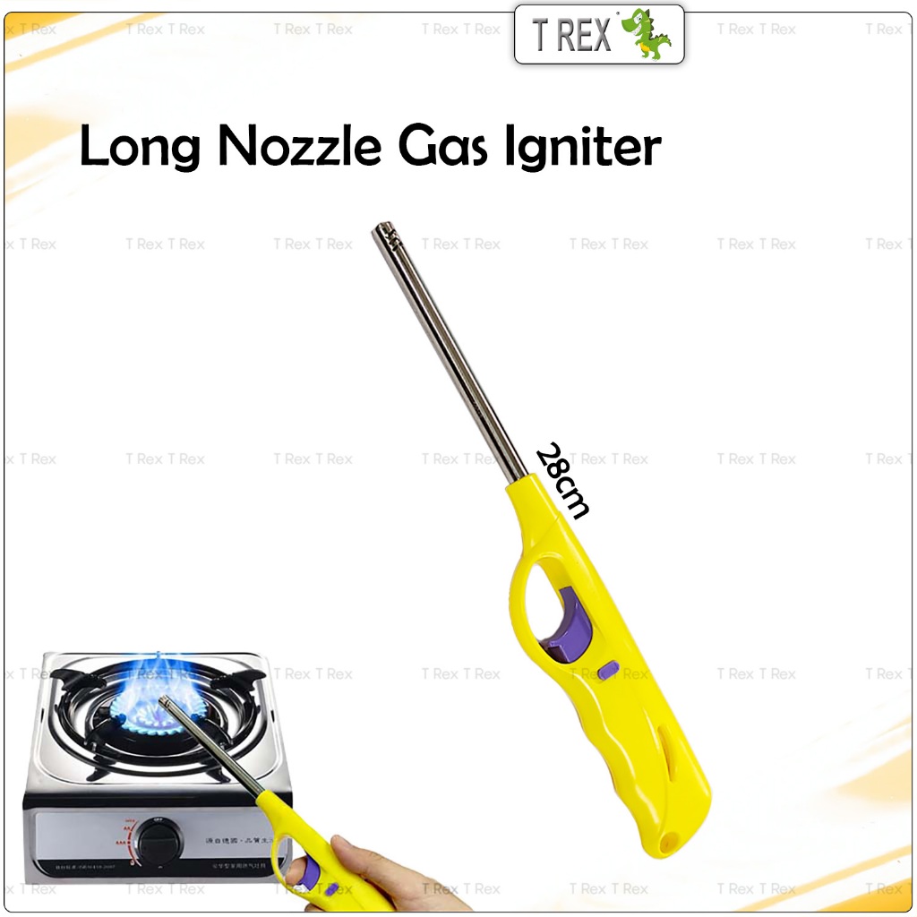 Long Nozzle Gas Igniter / Utility Gas Lighter / Refillable Kitchen Long ...