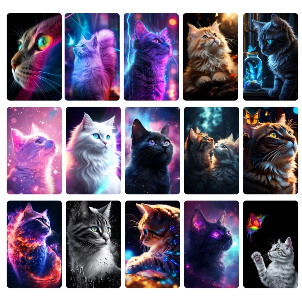 50 DESIGN CAT KUCING Sticker V3 for T*G TNG TOUCH N GO NFC Card Sticker ...