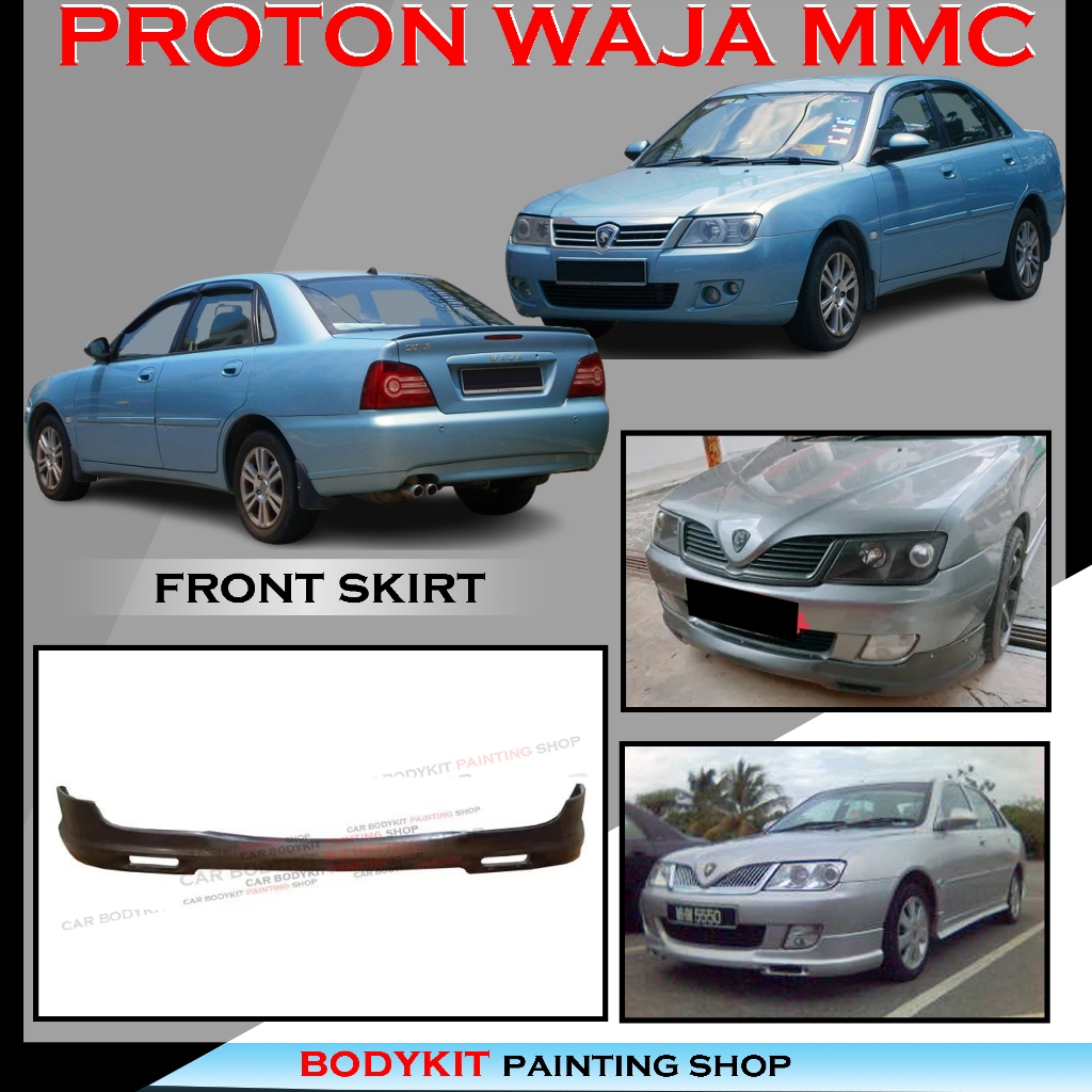 PROTON WAJA MMC BUMPER FRONT SKIRT SKIRT DEPAN -MATERAIL PU GETAH/FIBER ...