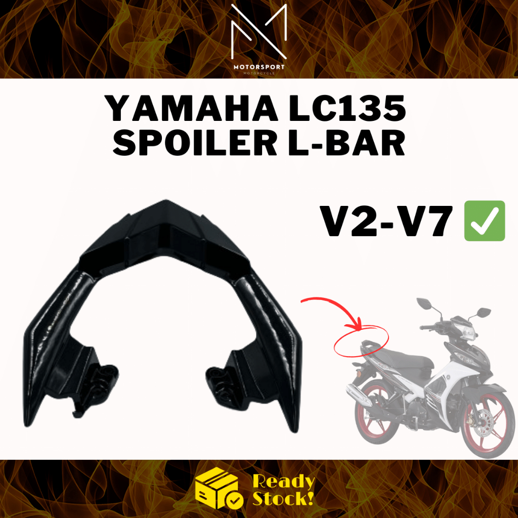 YAMAHA LC135 V2/V7 Spoiler LBar Rear Spoiler Besi Belakang Motor Seat ...
