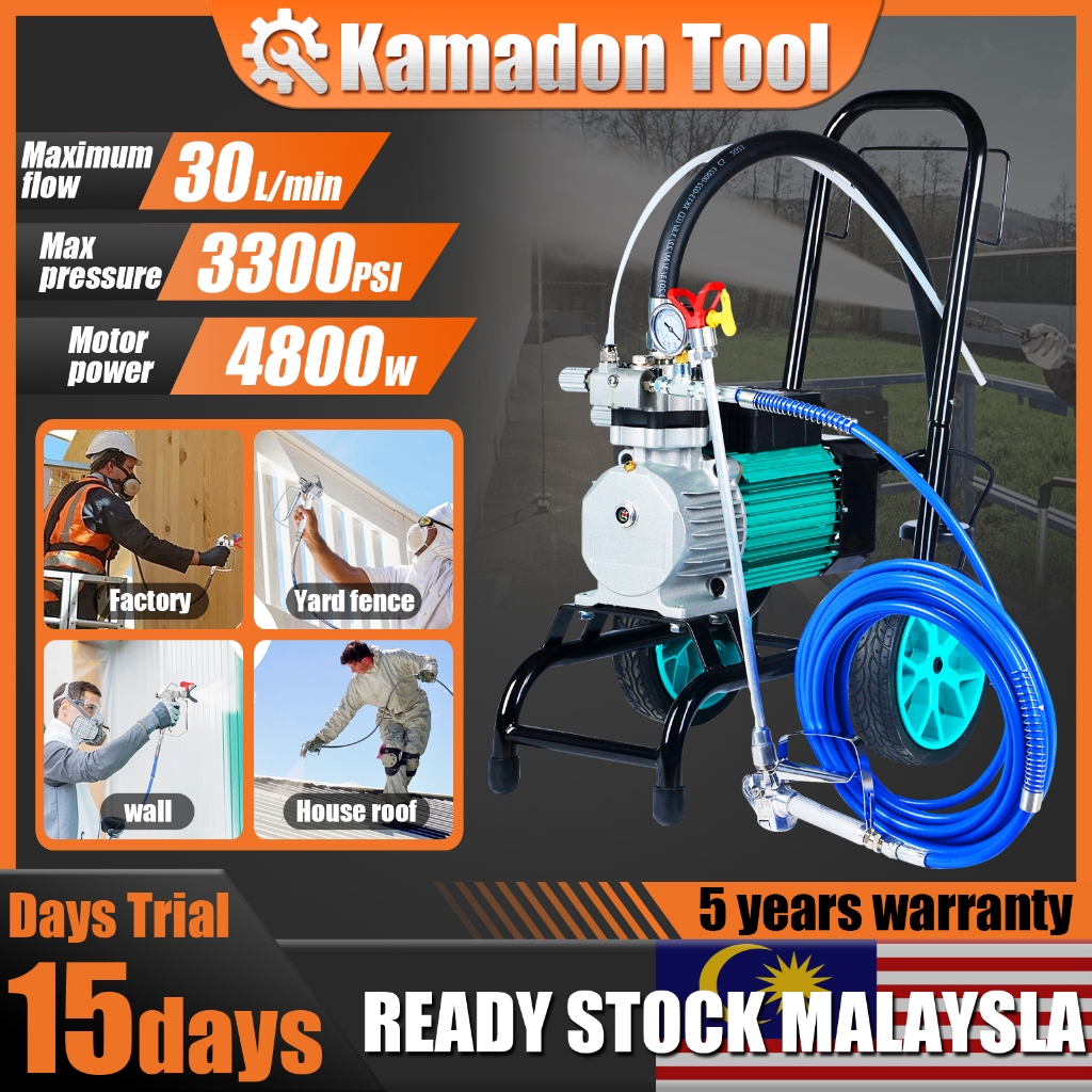 3 Years Warranty 4800W 220V Electric High Pressure Airless Sprayer ...