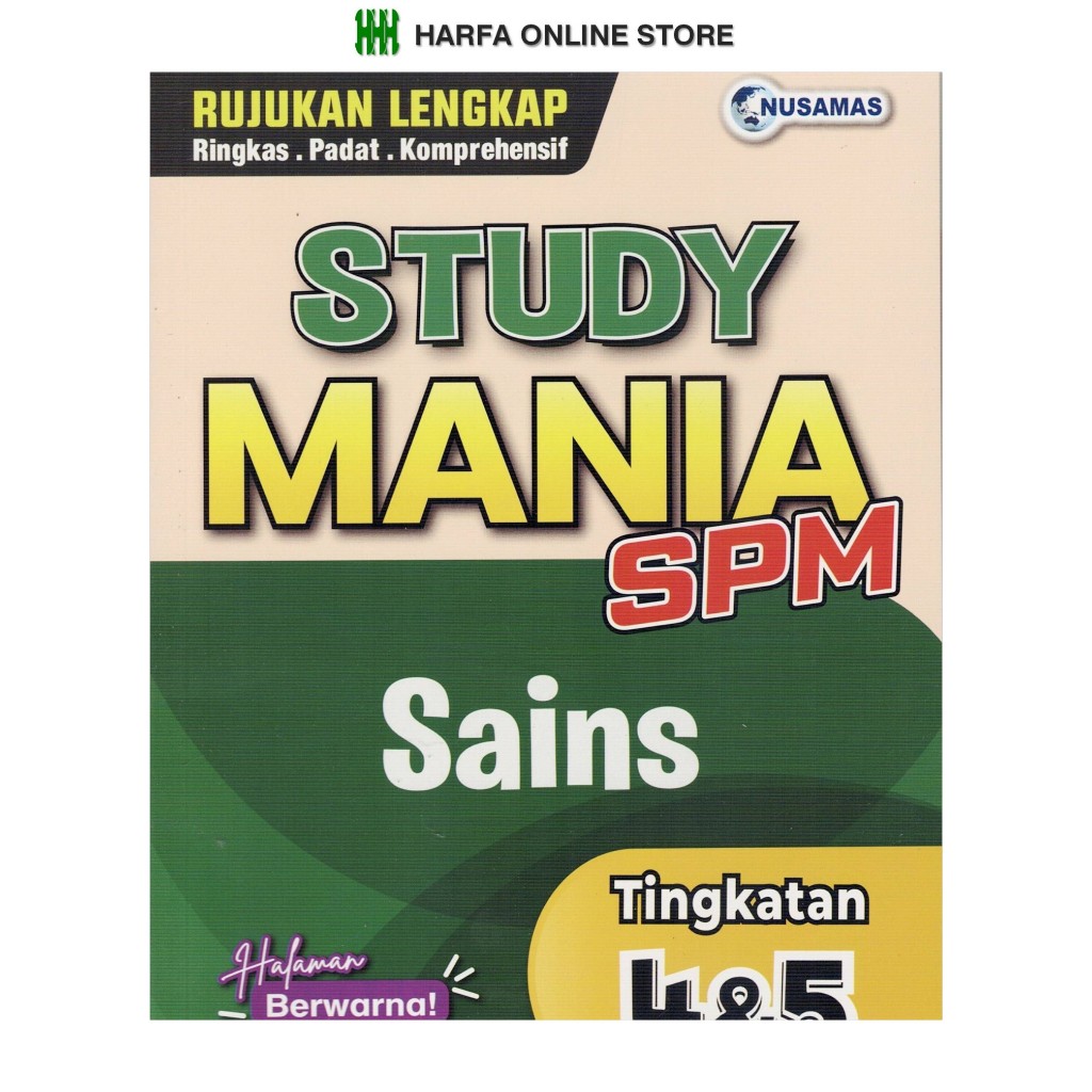 BUKU RUJUKAN : RUJUKAN LENGKAP RINGKAS. PADAT. KOMPREHENSIF STUDY SPM MANIA SAINS TINGKATAN 4&5 ...