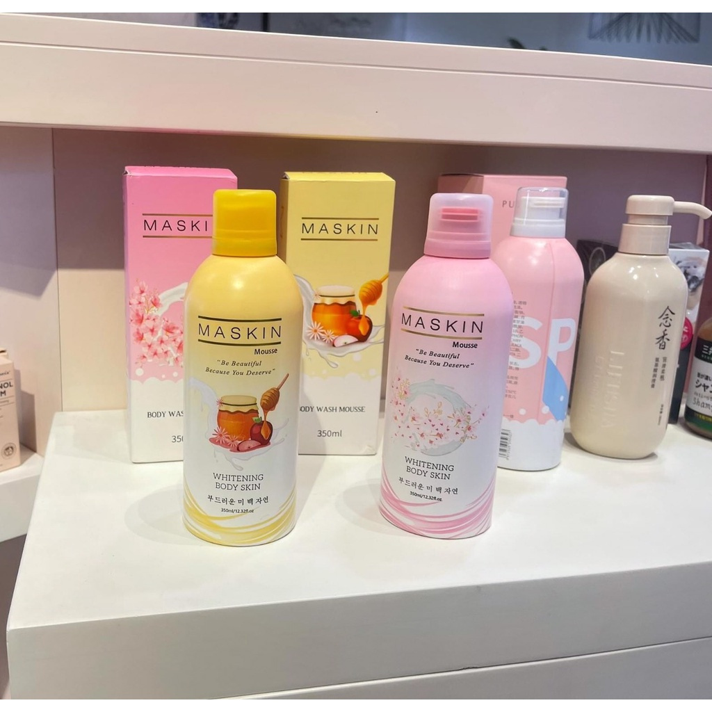 MASKIN MOUSSE white foam shower gel, say goodbye to dark spots on the ...