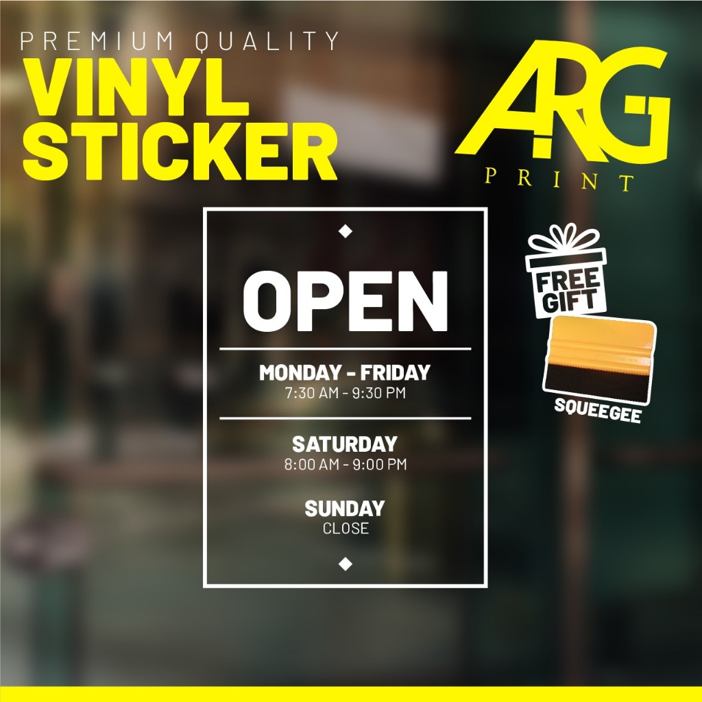 Operation Hour Glass Door Vnyl Sticker | Shopee Malaysia