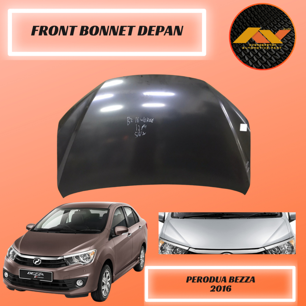 Original Perodua Bezza 2016 - 2021 Front Bonnet Hood Depan Oem Body ...