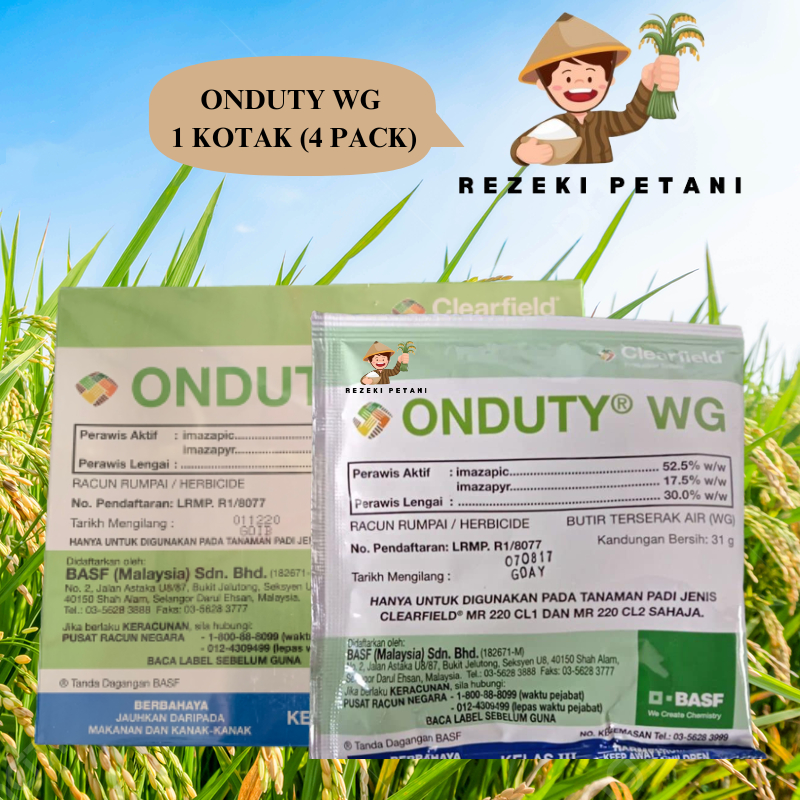 ORIGINAL🔥1Kotak- 4pcs🔥ONDUTY WG, BASF RACUN RUMPUT KUAT 6BULAN TAK NAIK ...