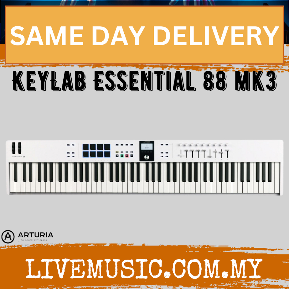 *SAME DAY DELIVERY* Arturia Keylab Essential 88 MK3 Keyboard Controller - White / Black ...