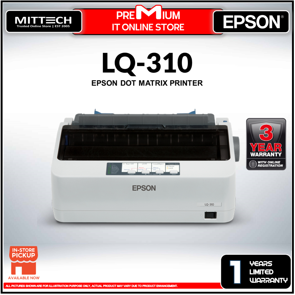 Epson LQ-310 Dot Matrix 24-Pin Narrow Carriage Impact Printer | Shopee ...