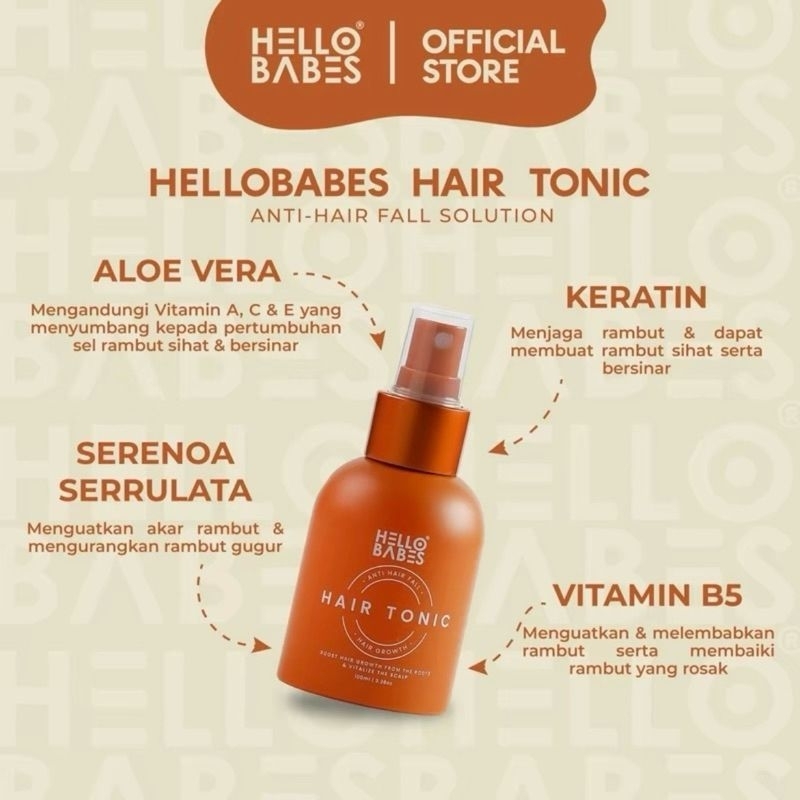 NEW FORMULA! HELLO BABES HAIR TONIC READY STOCK HAIR VITAMIN TONIK ...