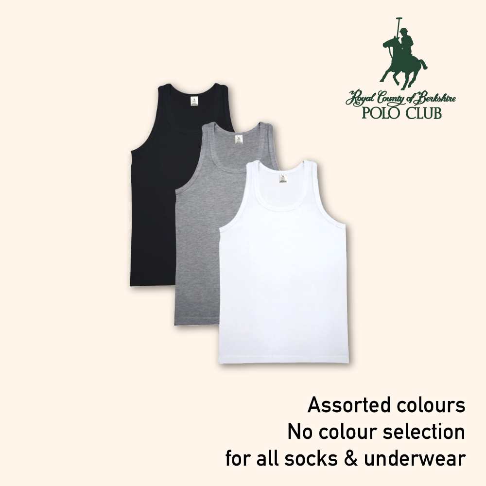 RCB Polo Club Cotton Singlet (2 pcs) | Shopee Malaysia