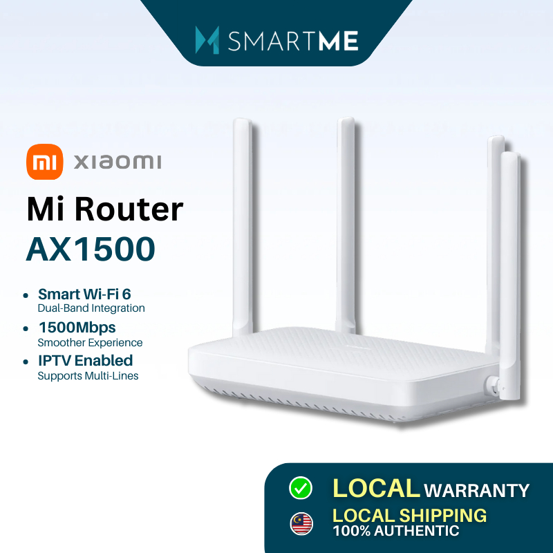 Xiaomi Router AX1500 5GHz WiFi 6 Ethernet Port Support IPTV Mesh ...